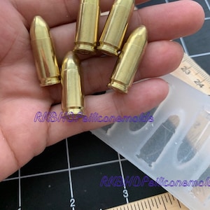 Gun Bullet 2D (9mm) Silicone Mold for Fondant-resin-polymer Clay-candy ...