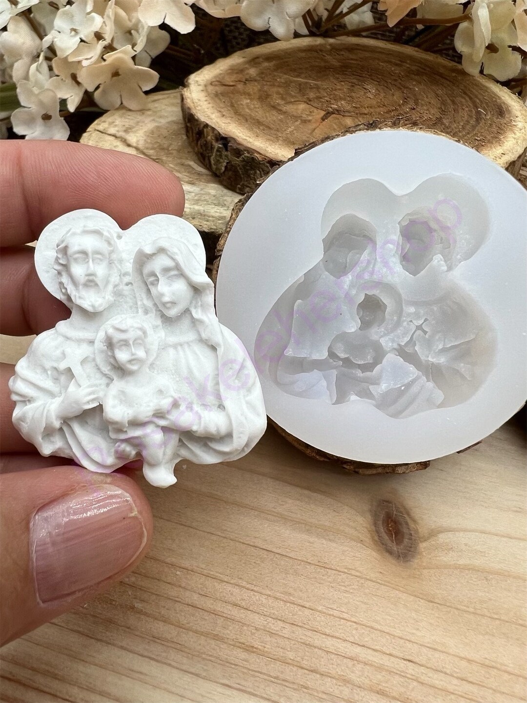 HOLY FAMILY (small Size)-jesus-mother Mary and Joseph Silicone Mold ...