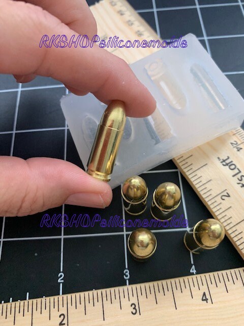 Gun Bullet 2D 9mm Silicone Mold for Fondant-resin-polymer - Etsy