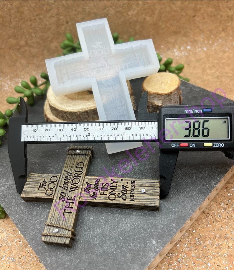 Cross With Psalms Written From the Bible Silicone Mold-fondant-resin ...