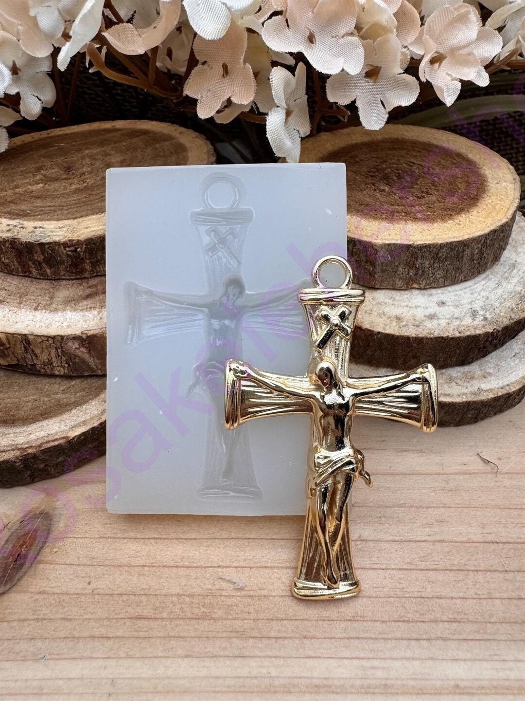 Jesus Crucifix-cross Pendant Handmade Silicone Mold-fondant-resin-clay ...