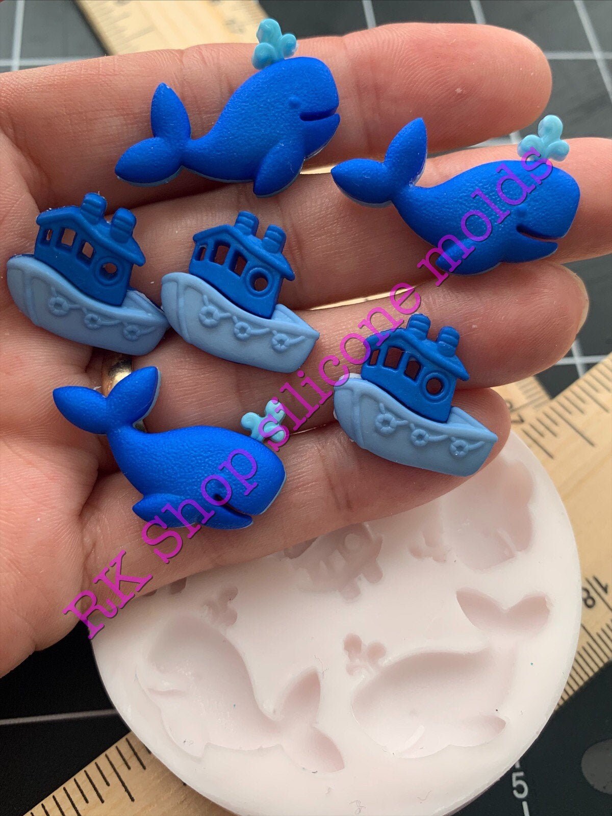 Boat-whale-silicone Mold Sea-beach-fondant-resin-gumpaste-clay-candy ...