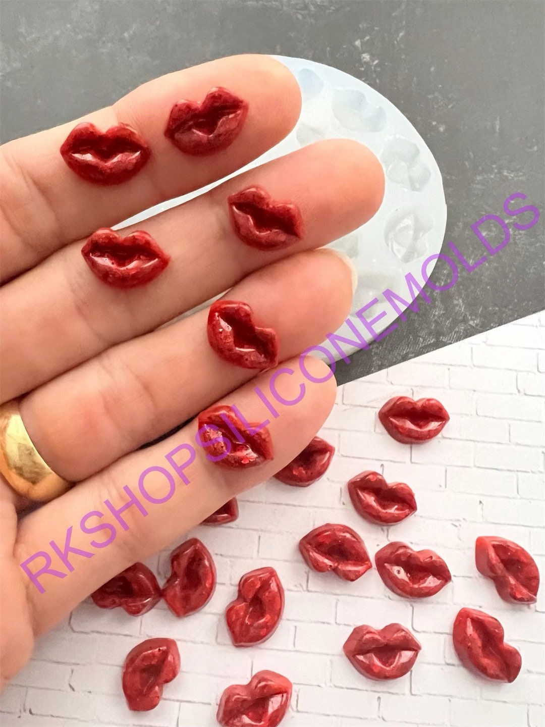 Tiny Hot Sexy Lips Handmade Silicone Mold for Valentines Crafts-resin ...