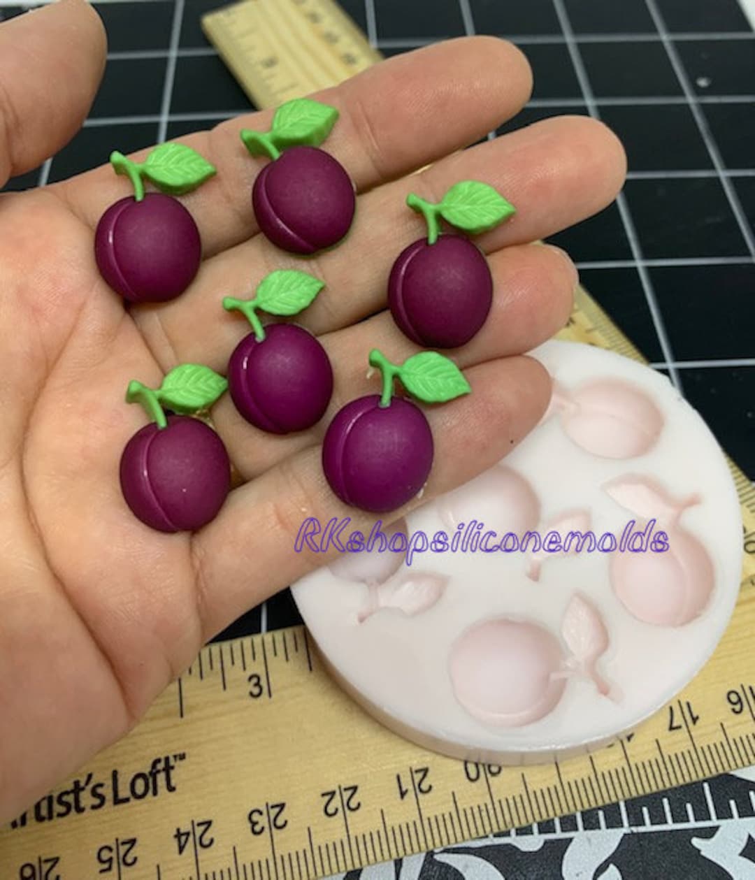 Plums Fruits-food Silicone Mold for Fondant-resin-polymer Clay-candy ...