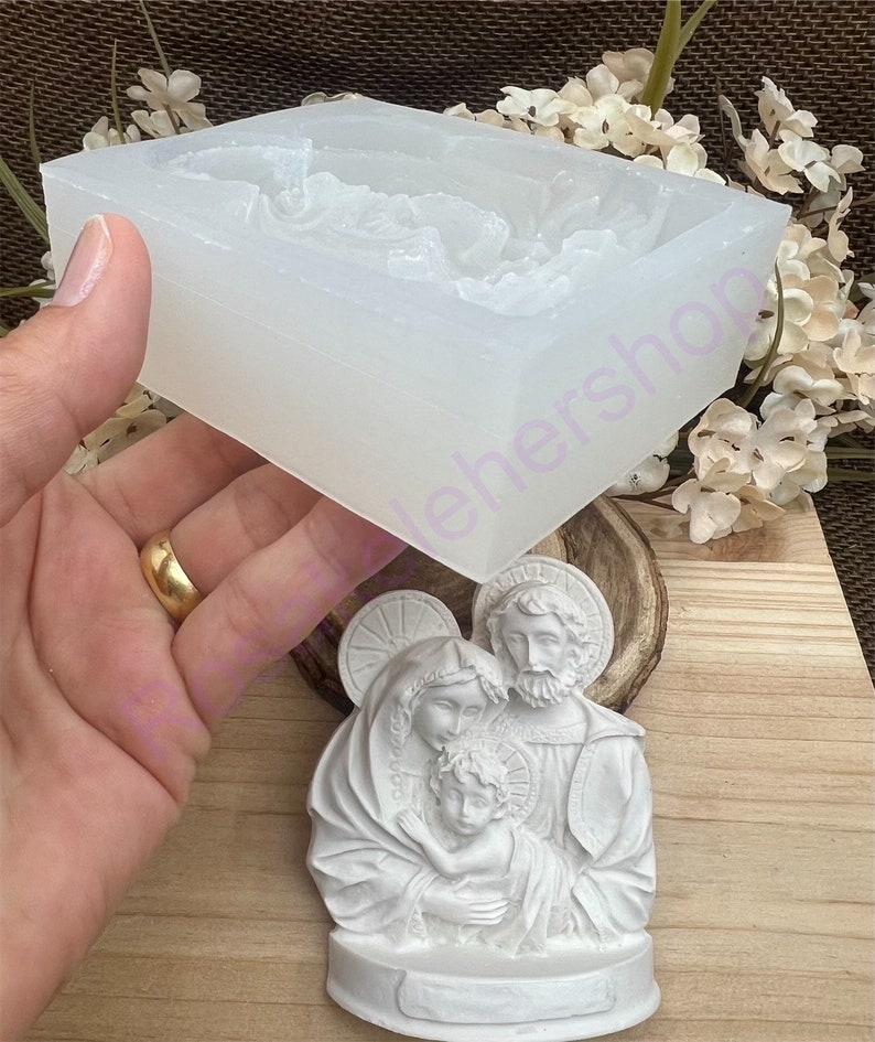 HOLY FAMILY X-large Size Jesus-mother Mary and Joseph Silicone Mold ...