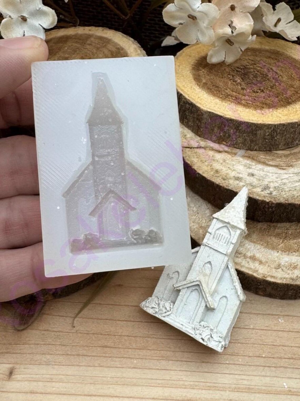 Miniature Rustic Church-chapel Handmade Silicone Mold for Christmas ...
