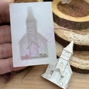 Miniature Rustic Church-chapel Handmade Silicone Mold for Christmas ...