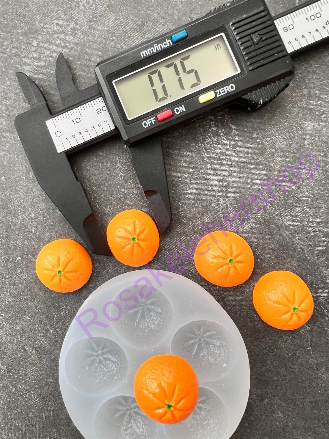 Half Orange-tangerine-fruit-food Silicone Mold for Fondant-resin ...