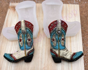 Cowboy Boots Resin 3d Mold - Etsy