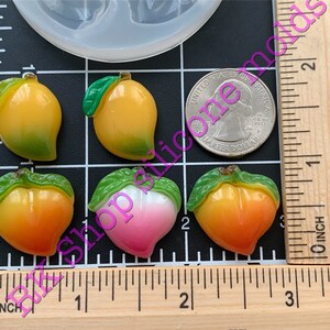 Peaches-mango Fruits-food Silicone Mold for Fondant-resin-polymer Clay ...