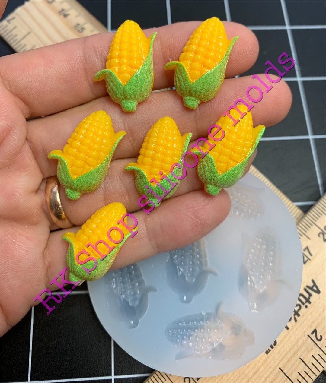 Corn on the Cob-vegetables-food Silicone Mold for Fondant-resin-polymer ...