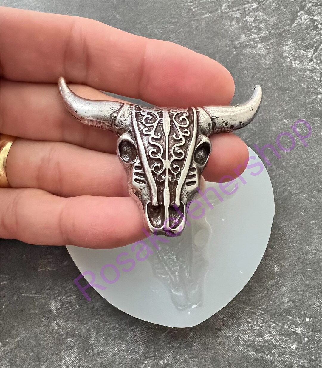 Cow Skull Head Silicone Mold Small Size for Charms-pendant-jewelry ...