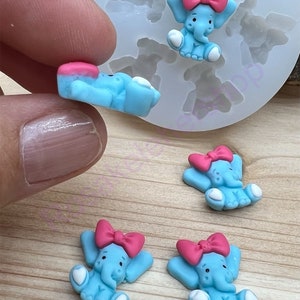 Cute Elephant Handmade Silicone Mold for Fondant-resin-crafts-clay ...