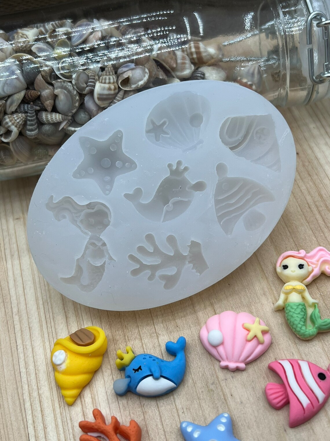 Sea Silicone Mold for Fondant-resin-handcrafts-polymer Clay-handmade ...
