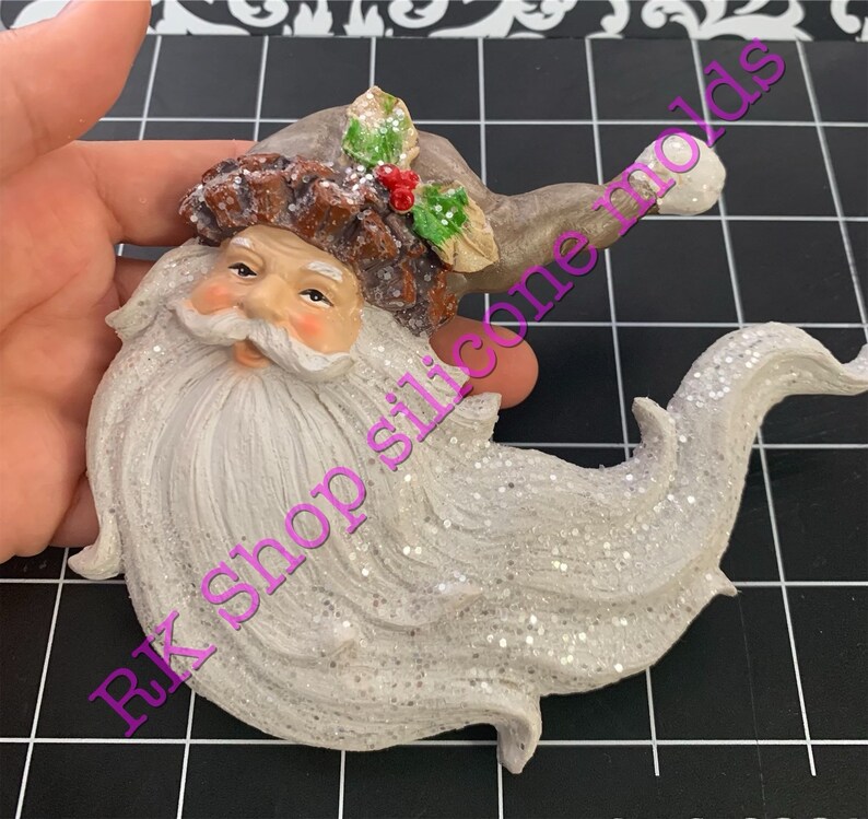 Santa Claus Windy Silicone Mold for Christmas-holidays-resin-handcrafts ...