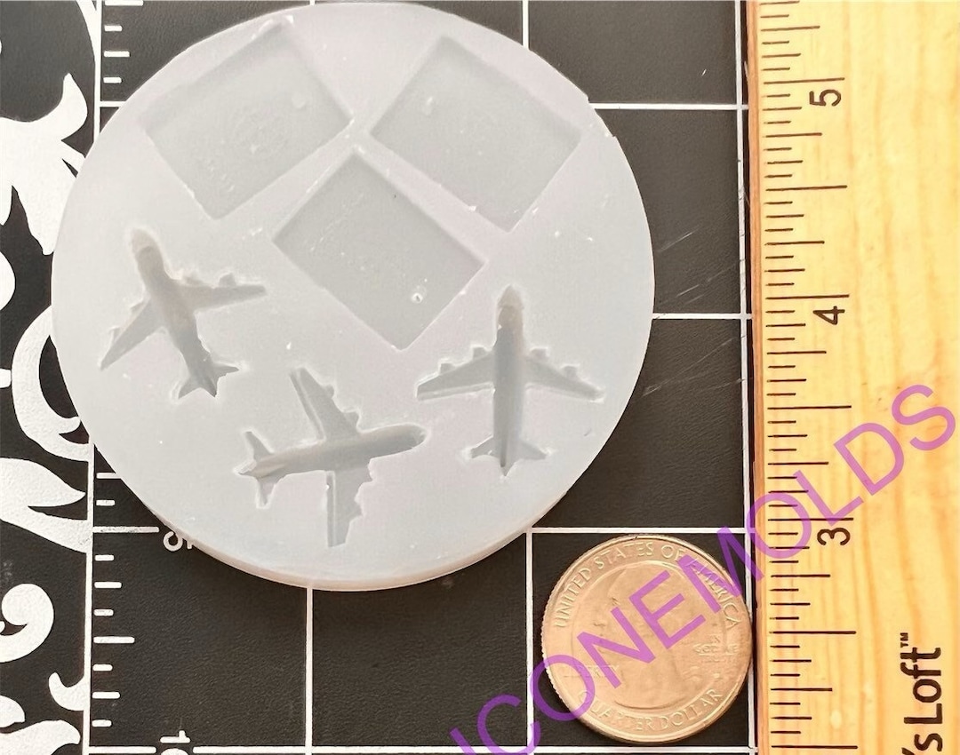 Airplane and Passport Silicone Mold Very Tiny for Fondant-resin-polymer ...