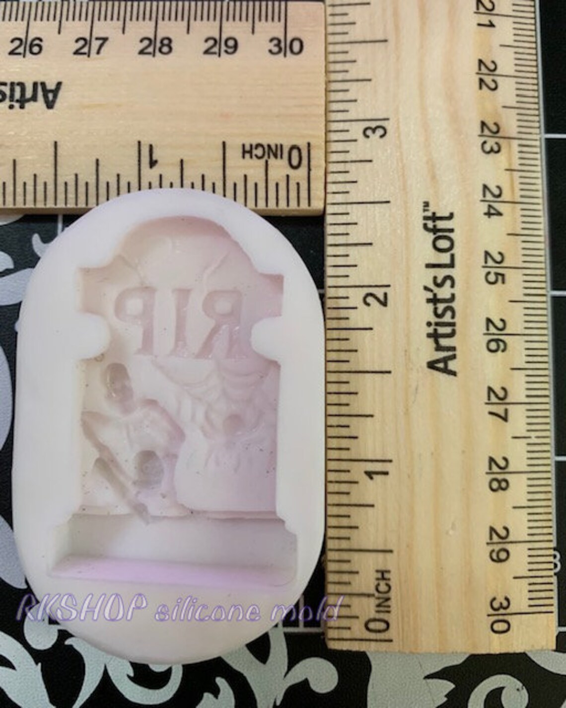RIP Skull Tombstone Cemetery Headstone Halloween 2 Silicone - Etsy