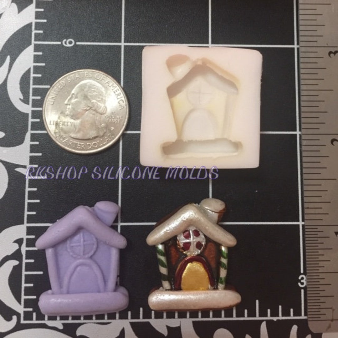 Gingerbread Tiny House Handmade Silicone Mold for Christmas Ornament ...