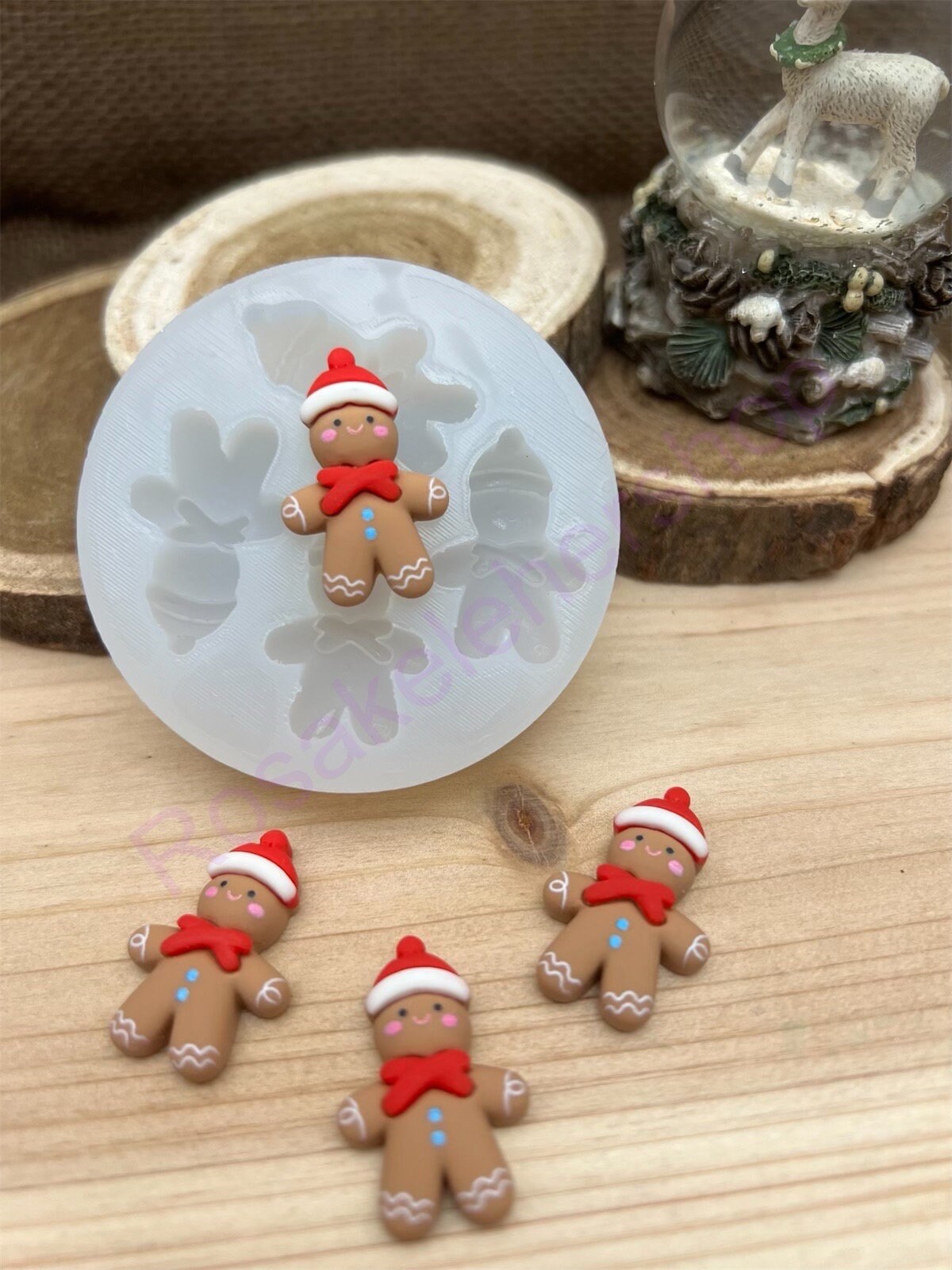 Christmas Small Gingerbread Man Handmade Silicone Mold for Fondant ...