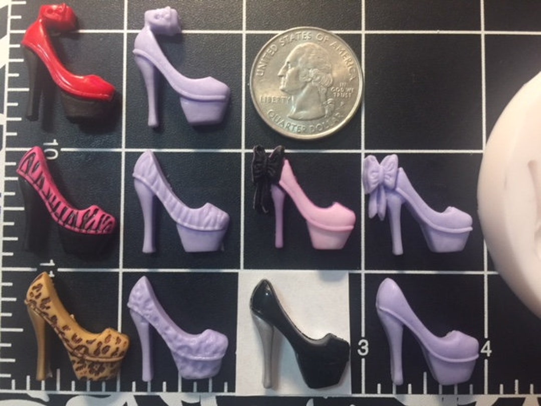 High Heel (VERY TINY) Party Girls Shoes Handmade Silicone Mold for ...