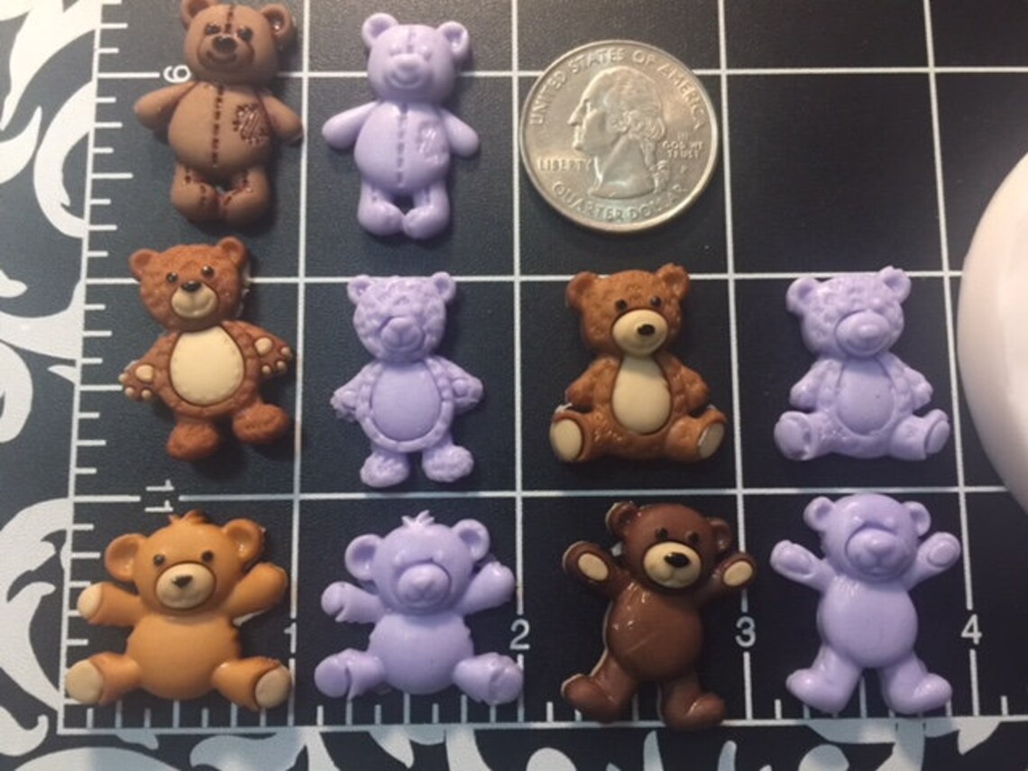Teddy Bear Silicone Mold Very Small for Fondant-baby - Etsy