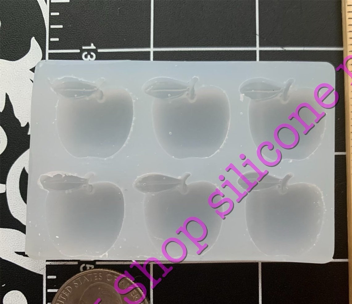 Apples-fruit-flat Back Silicone Mold for Fondant-resin-polymer Clay ...