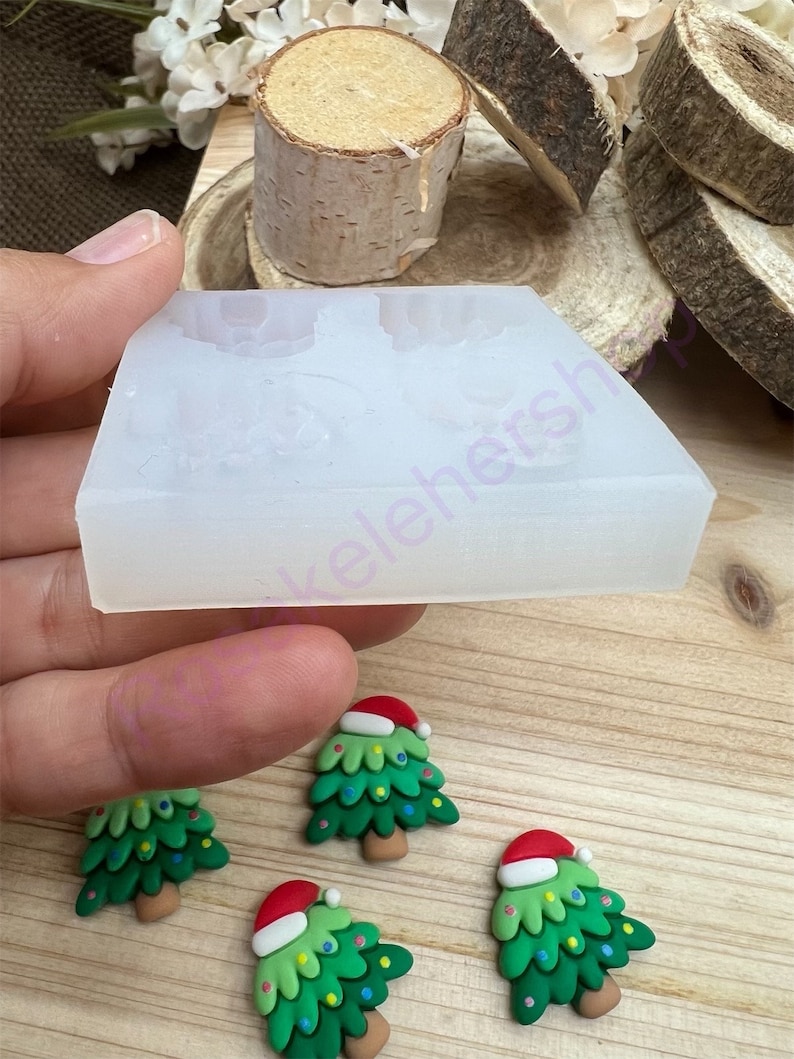 Cute Christmas Tree Ornament Silicone Mold for Fondant-resin-handcrafts ...