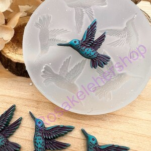 HUMMINGBIRD Bird Silicone Mold (very Tiny- Flat Back) for Fondant-resin ...