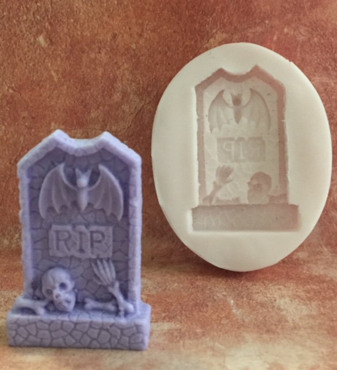 RIP Skull Tombstone Silicone Mold-cememetery Head - Etsy