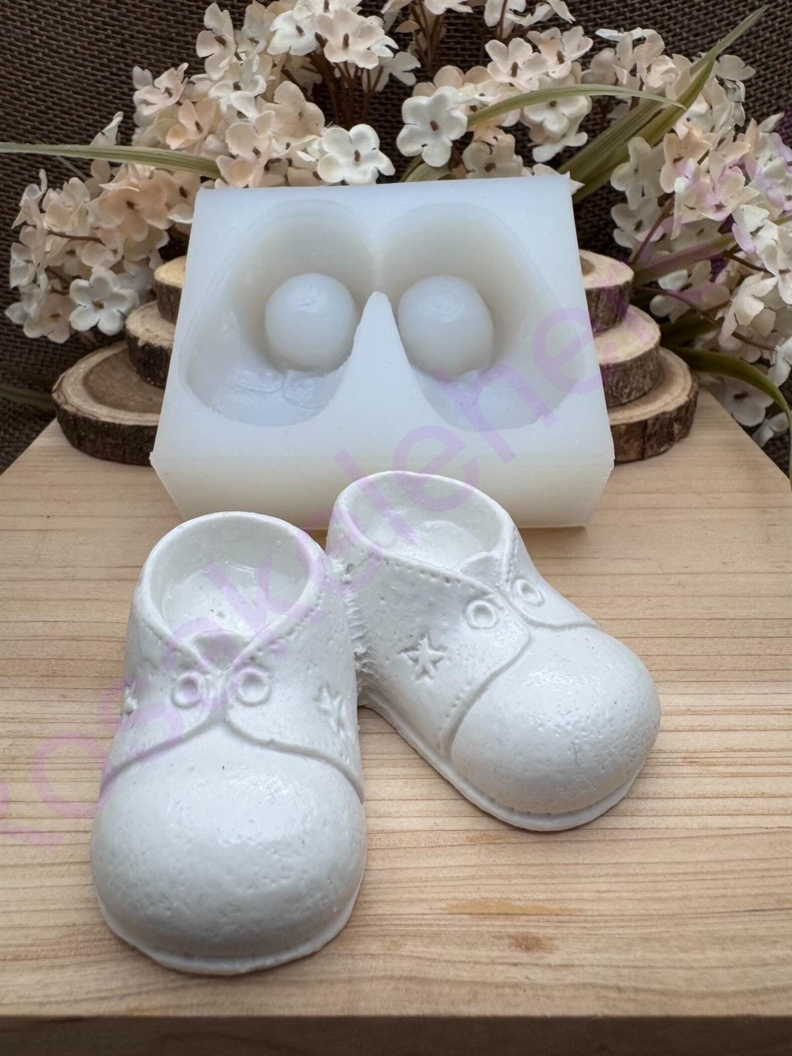 Baby Boy Connected Shoes Shoe Handmade Silicone Mold for Fondant-resin ...