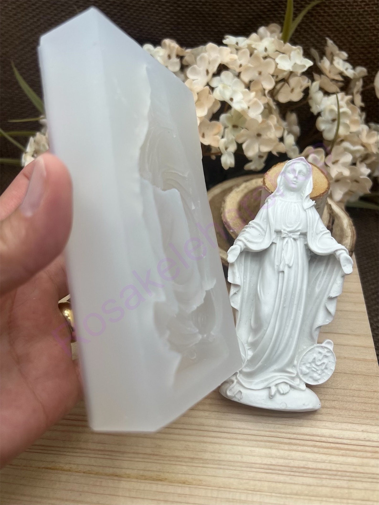 Our Lady of Grace-virgin MARY Silicone Mold-mother Mary-fondant-resin ...