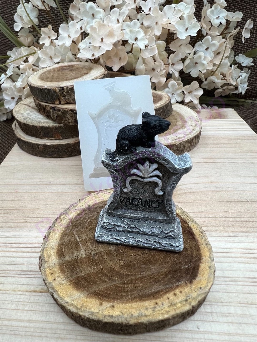 Tombstone Rats-vacancy-cemetery Headstone-halloween Silicone Mold for ...