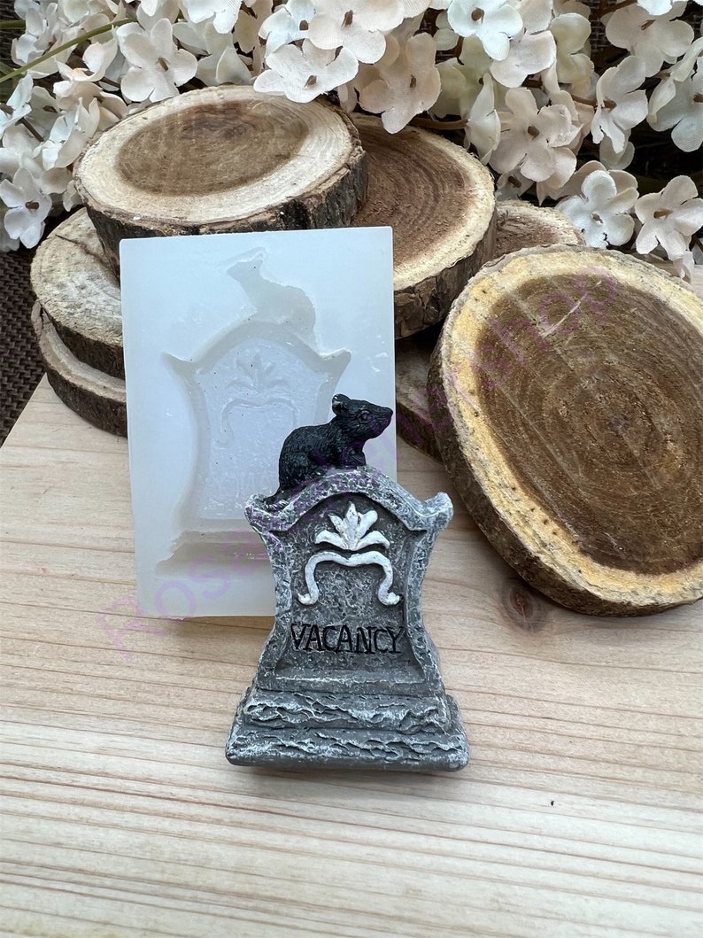 Tombstone Rats-vacancy-cemetery Headstone-halloween Silicone Mold for ...