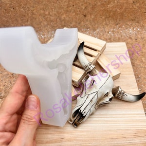 Cow Skull Head Silicone Mold X LARGE for Resin-handcrafts-polymer Clay ...