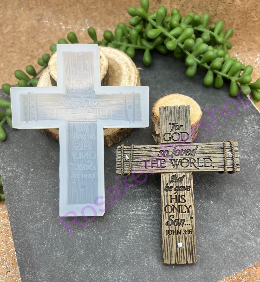 Cross With Psalms Written From the Bible Silicone Mold-fondant-resin ...