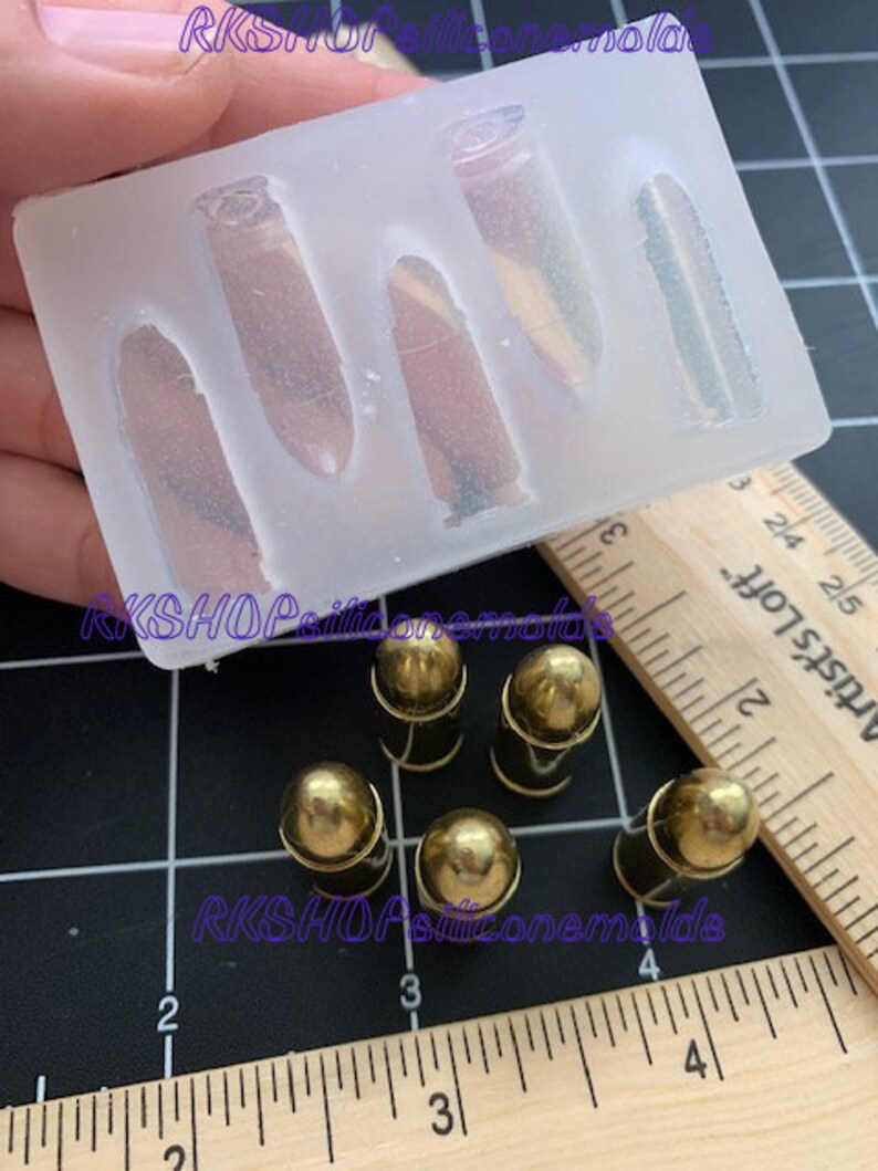 Gun Bullet 2D 9mm Silicone Mold for Fondant-resin-polymer - Etsy