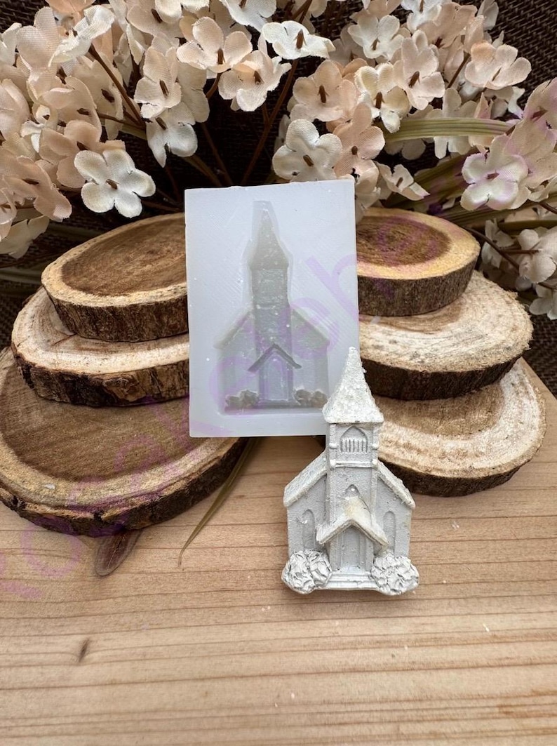 Miniature Rustic Church-chapel Handmade Silicone Mold for Christmas ...