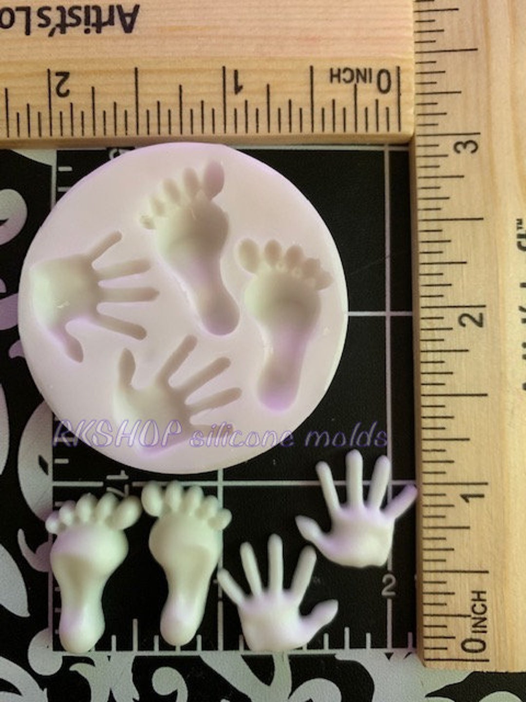 Baby Hand and Feet Silicone Mold Very Tiny for Resin-polymer Clay ...