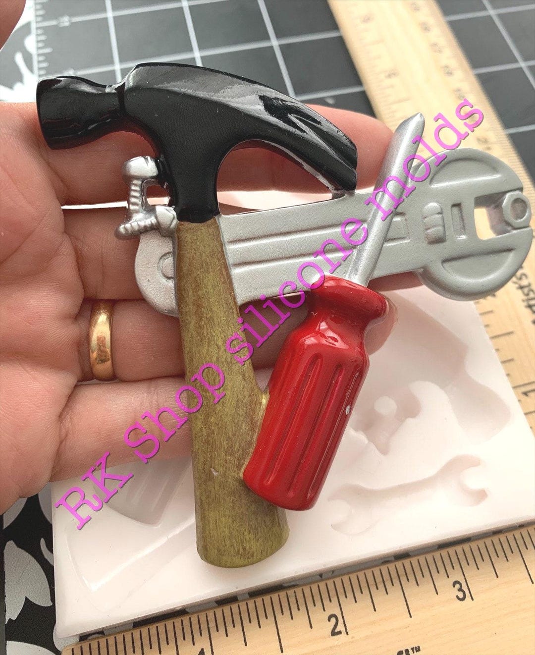 Handyman Tools Handmade Silicone Mold Hammer-wrench-screwdriver-pliers ...