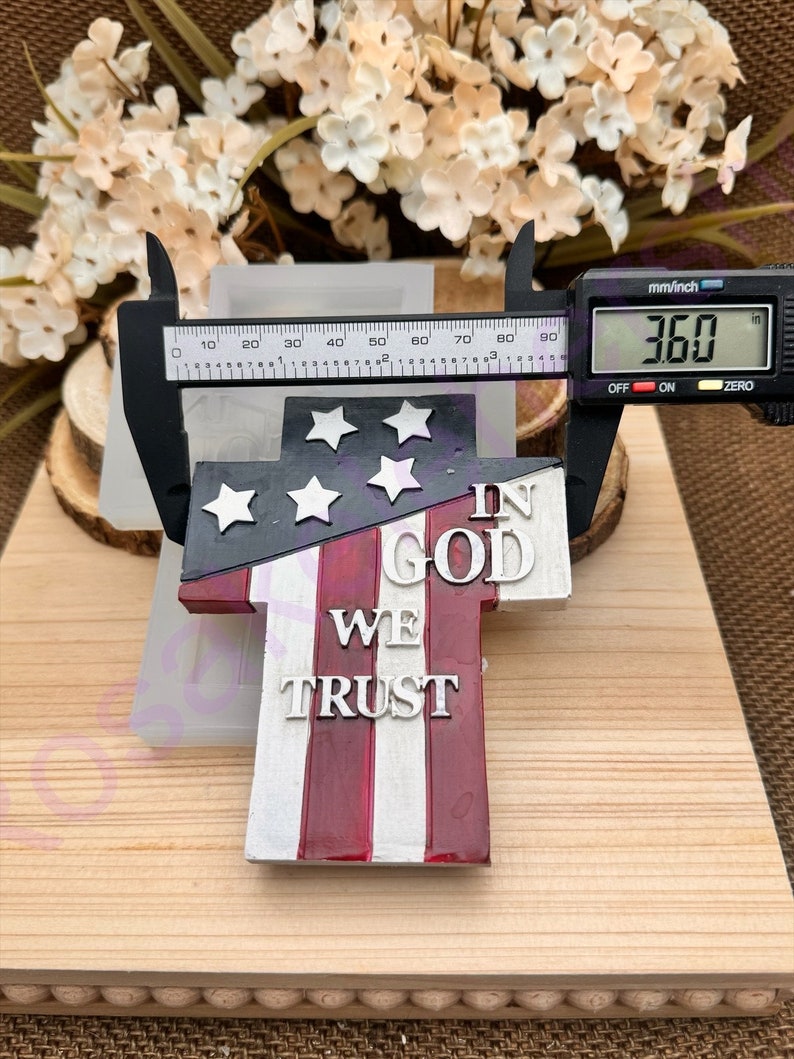American Flag-4july Cross Handmade Silicone Mold for Fondant-resin-clay ...