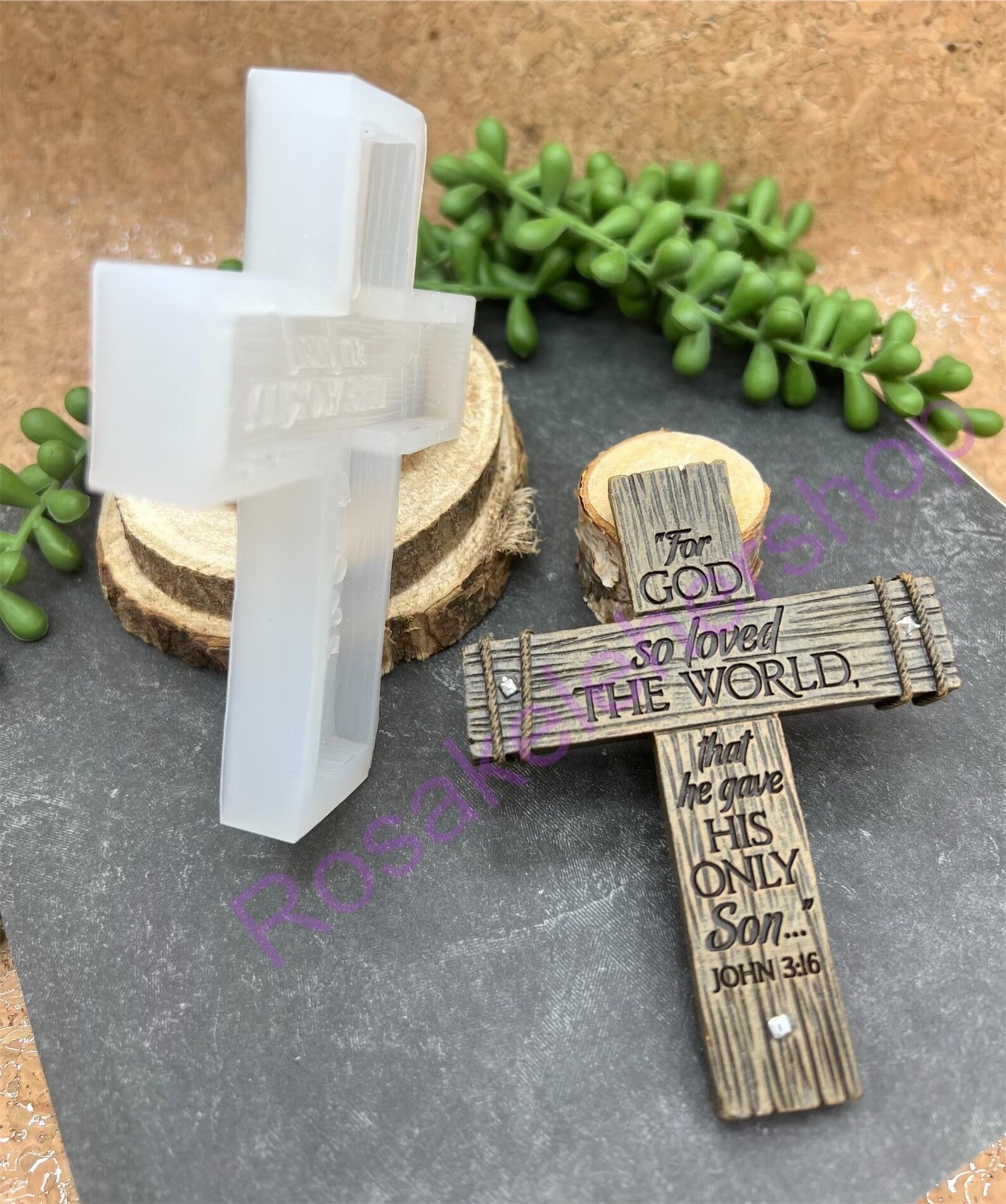Cross With Psalms Written From the Bible Silicone Mold-fondant-resin ...