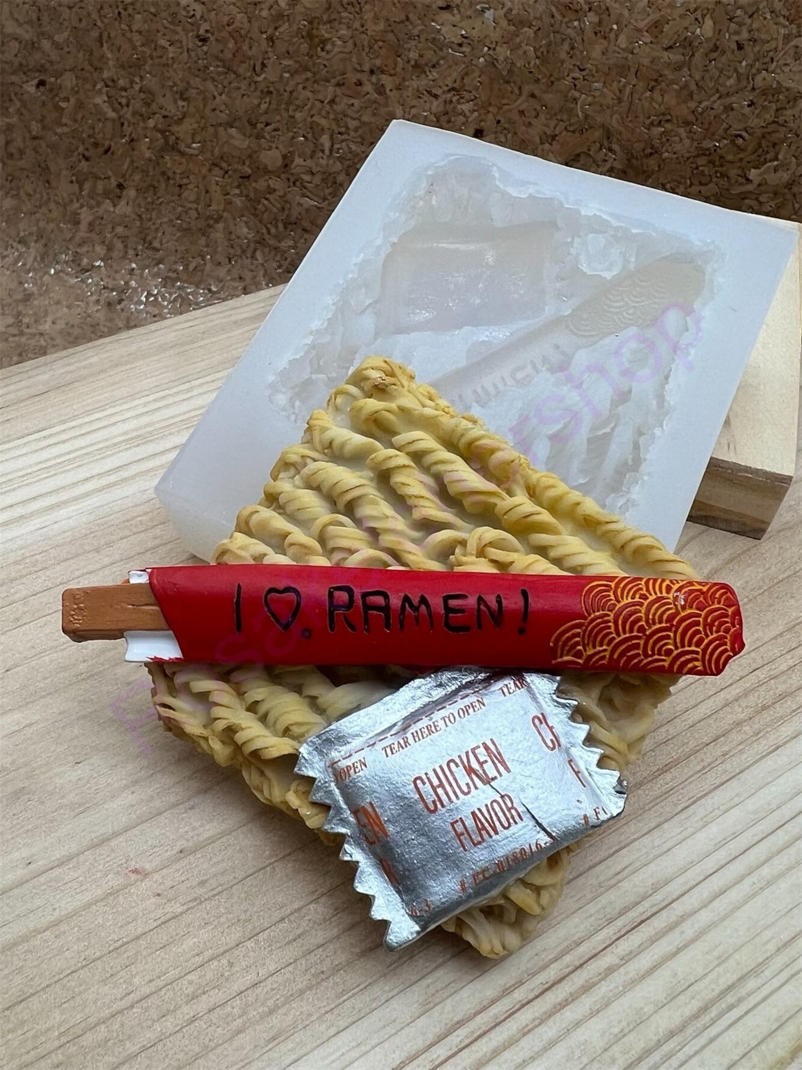 Instant Noodles 3D Pasta-instant Ramen Noodle Block-food Handmade ...