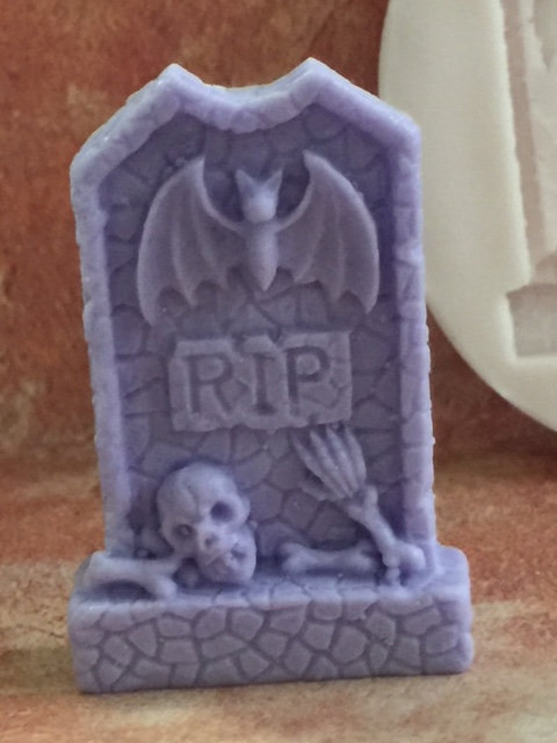 RIP Skull Tombstone Silicone Mold-cememetery Head - Etsy