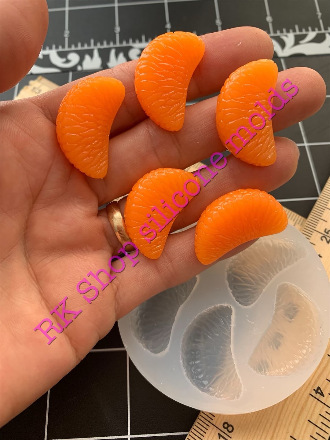 Tangerine-fruit Slice-orange-food Silicone Mold for Fondant-resin ...