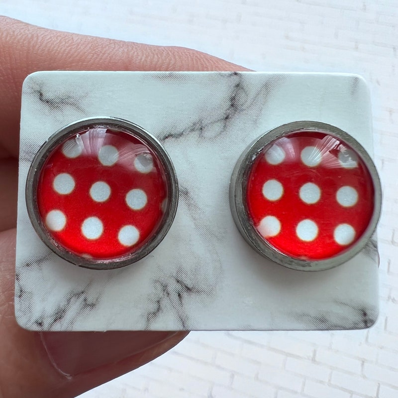 Resin Stud Earrings - Etsy