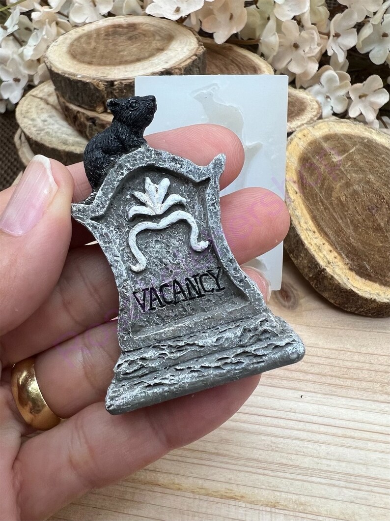 Tombstone Rats-vacancy-cemetery Headstone-halloween Silicone Mold for ...