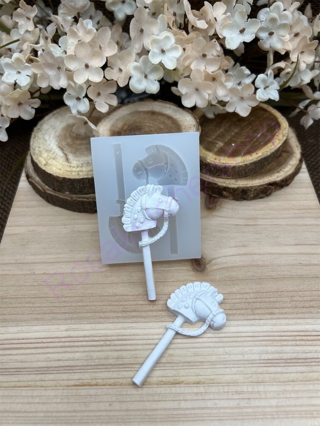 Horse-pony-western Cowboy Ride Stick Toy Silicone Mold for Baby Shower ...