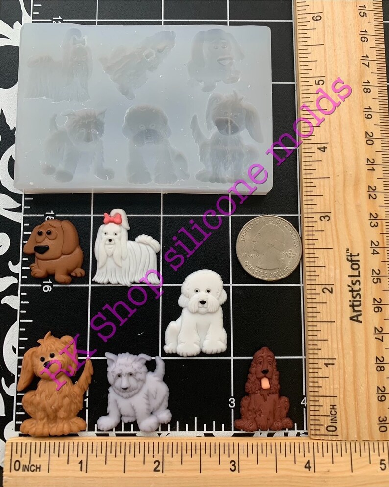 Dogs Silicone Mold Small Size Puppy Mold for - Etsy