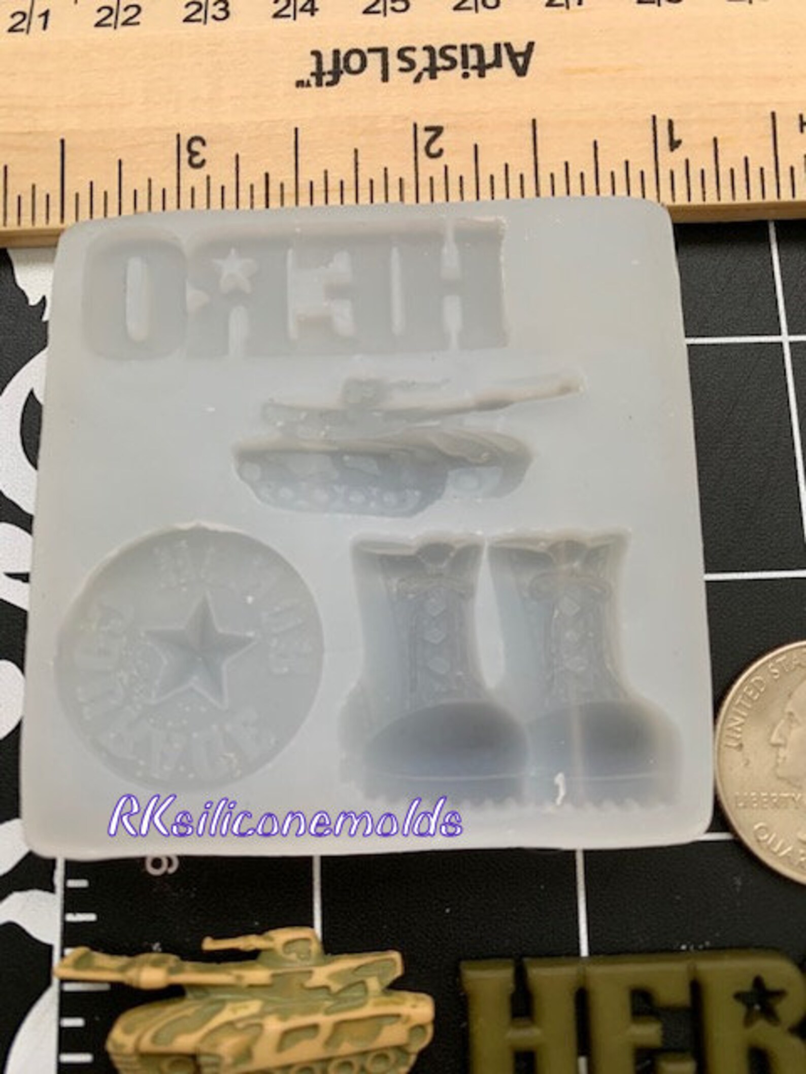 Hero Silicone Mold Boots-medal-tank for Fondant-resin-polymer Clay ...