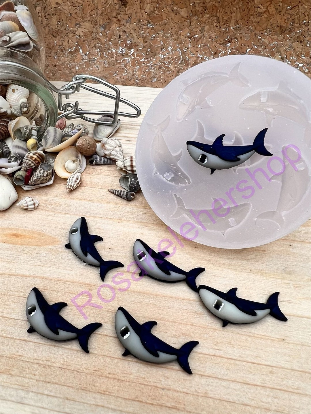 Shark Fish Silicone Mold ( Very Tiny) for Fondant-resin-handcrafts ...